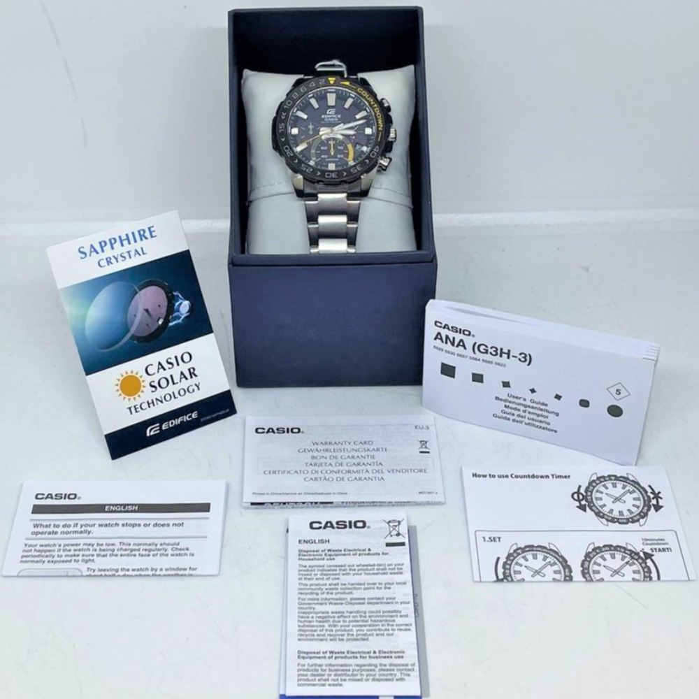 Pre-owned Casio Edifice Solar Chronograph EFS-S550 Watch - Own4Less